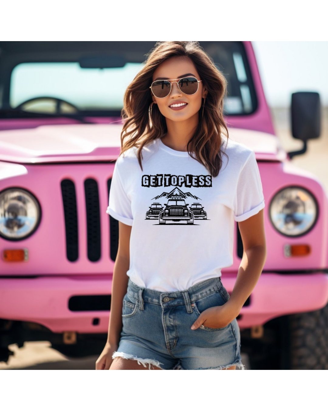 Topless jeep shirt – The Blush Blossom Boutique